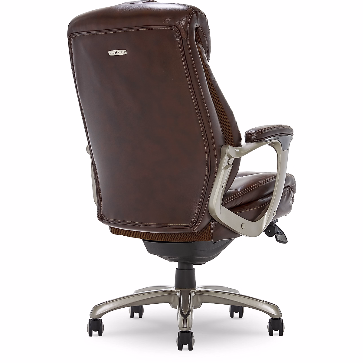 La-Z-Boy Cantania Executive Chair with AIR Lumbar Technology and Memory Foam Cushions, Ergonomic Design for Office Space, Brown