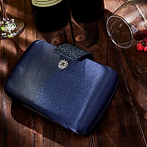 Ava&Lina Navy Blue Rhinestone Clutch Purses for Women Evening Samll Wedding Clutch Satin