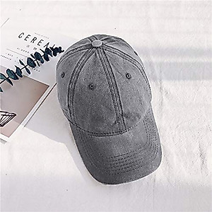 HH HOFNEN Men Women Washed Distressed Twill Baseball Cap Vintage Adjustable Dad Hat