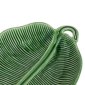 Bordallo Pinheiro Green Banana Leaf Earthenware Platter