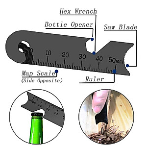 WENIFU 4.25 Inch Flint Fire Starter, Survival Ferro Rods Starter with Easy Grip Handle and Multifunction Striker, Waterproof Flint Fire Can be Struck 15000 Times for Camping, Hiking (Pack of 2)