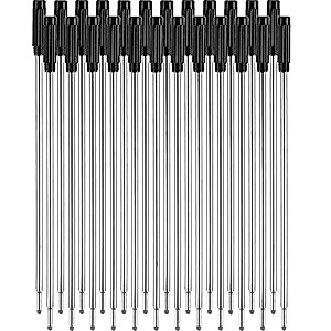 Jovitec 24 Pieces Replaceable Ballpoint Pen Refills Metal Pen Ink Refills Smooth Writing 4.5 Inch (11.6 cm) and 1 mm Medium Tip (Black)