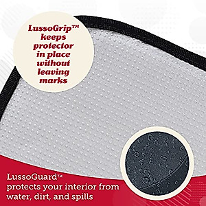 Lusso Gear Car Seat Protector for Child Car Seat, Non-Slip Waterproof Car Seat Protector for Leather Seats with Thick Padding and 2 Mesh Storage Pockets, Baby Seat Protectors Under Carseat (Black)