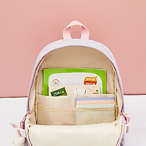 Kawaii Backpack For School Cute Aesthetic Kids Elementary Kindergarten With Kawaii Pin And Accessories Chains Mochilas Escolares Para Niñas Toddler Backpack For Girls, Purple