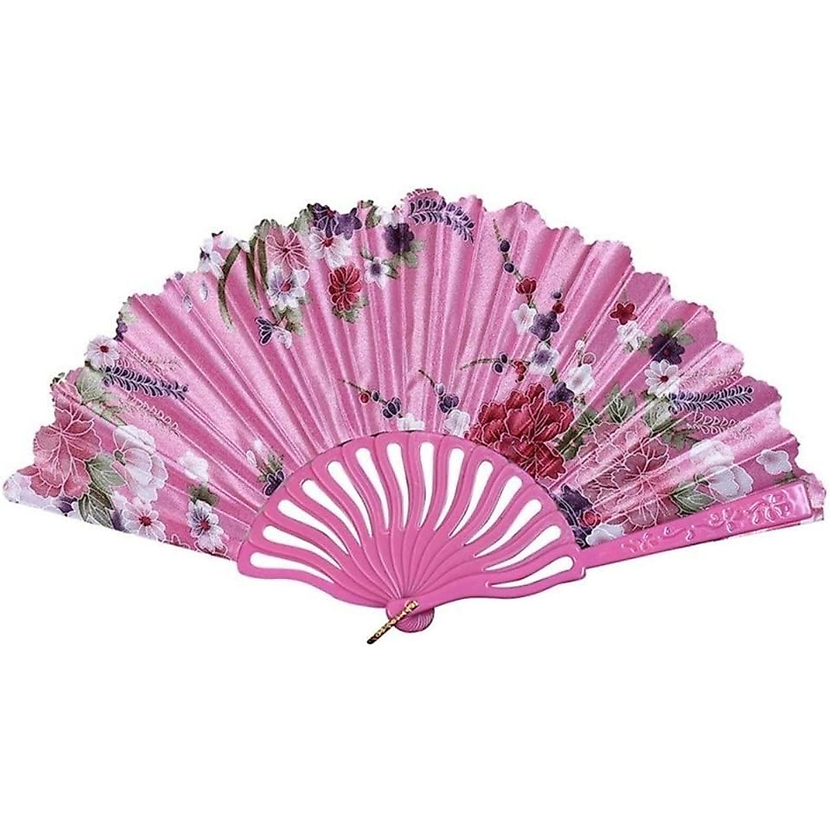 Hand Fan Folding Fan,Hand-held Fan,Wedding Folding Fan Chinese Style Dance Wedding Party Lace Silk Folding Hand Flower Fan Fans Hand Paper Folding Props Vintage Style