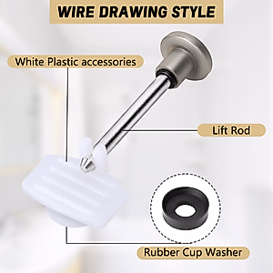 Nkiy Quen Set of 4 Tub Spout Diverter Repair Kit with Wire Drawing Surface-Bathtub Spout with Diverter Repair Kit-Tub Faucet Repair Replacement Parts for Broken or Leaking Repairs