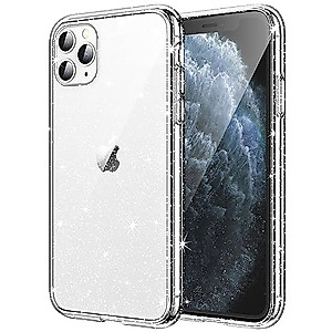 JETech Glitter Case for iPhone 11 Pro Max, 6.5-Inch, Bling Sparkle Shockproof Phone Bumper Cover, Cute Sparkly for Women and Girls (Clear)