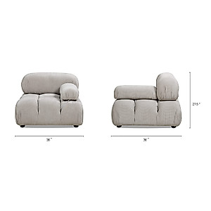 Jennifer Taylor Home Marcel 36" Bubble Modular Modern Lounge Arm Chair