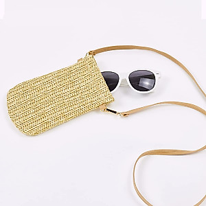 Gatuida Crossbody Purse 2 Pcs Cell Phone Shoulder Bag Travel Clip Messenger Pp Grass Cross Body Purse Small