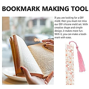 LUOZZY 2pcs Dried Flowers Bookmark Tassel Bookmark Epoxy Dried Flower Book Mark Creative Gifts for Book - Pink