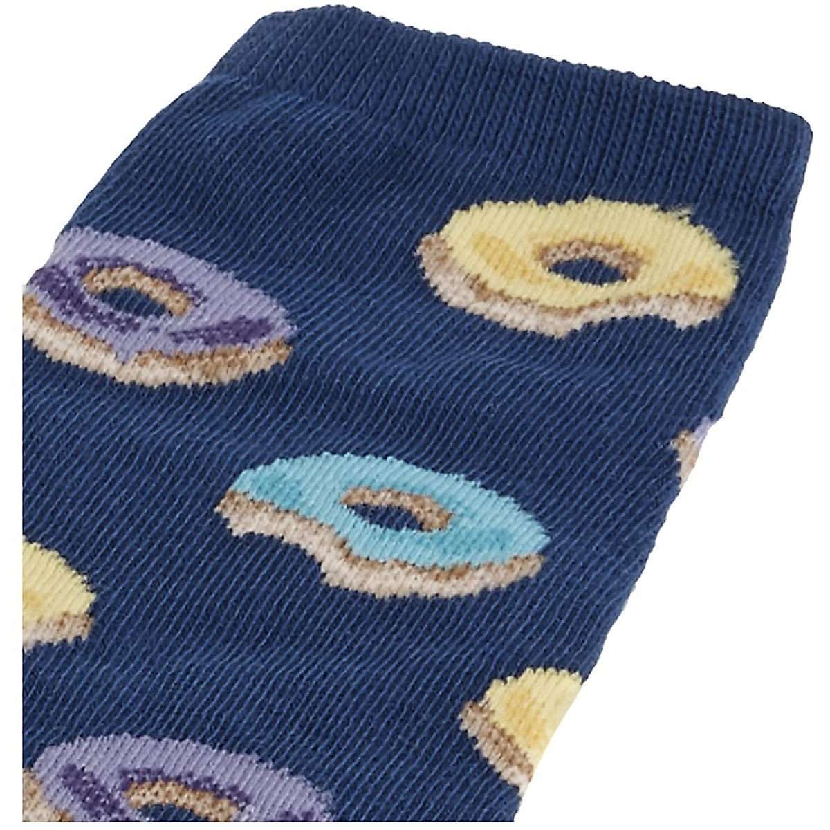 Hot Sox Kids' Big Fun Food & Drink Crew Socks-1 Pair Pack-Cool & Cute Boys & Girls Gifts, Donuts (Dark Blue), Medium-Large