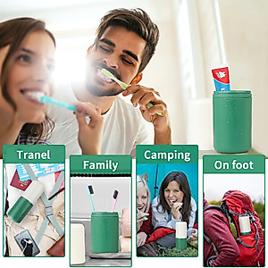 Hooqict Travel Toothbrush Case Portable Toothbrush Carrier Case Plastic Toothbrush Storage Case Cover Toothbrush Cup Container for Travelling, Camping, Bathroom, Home, School