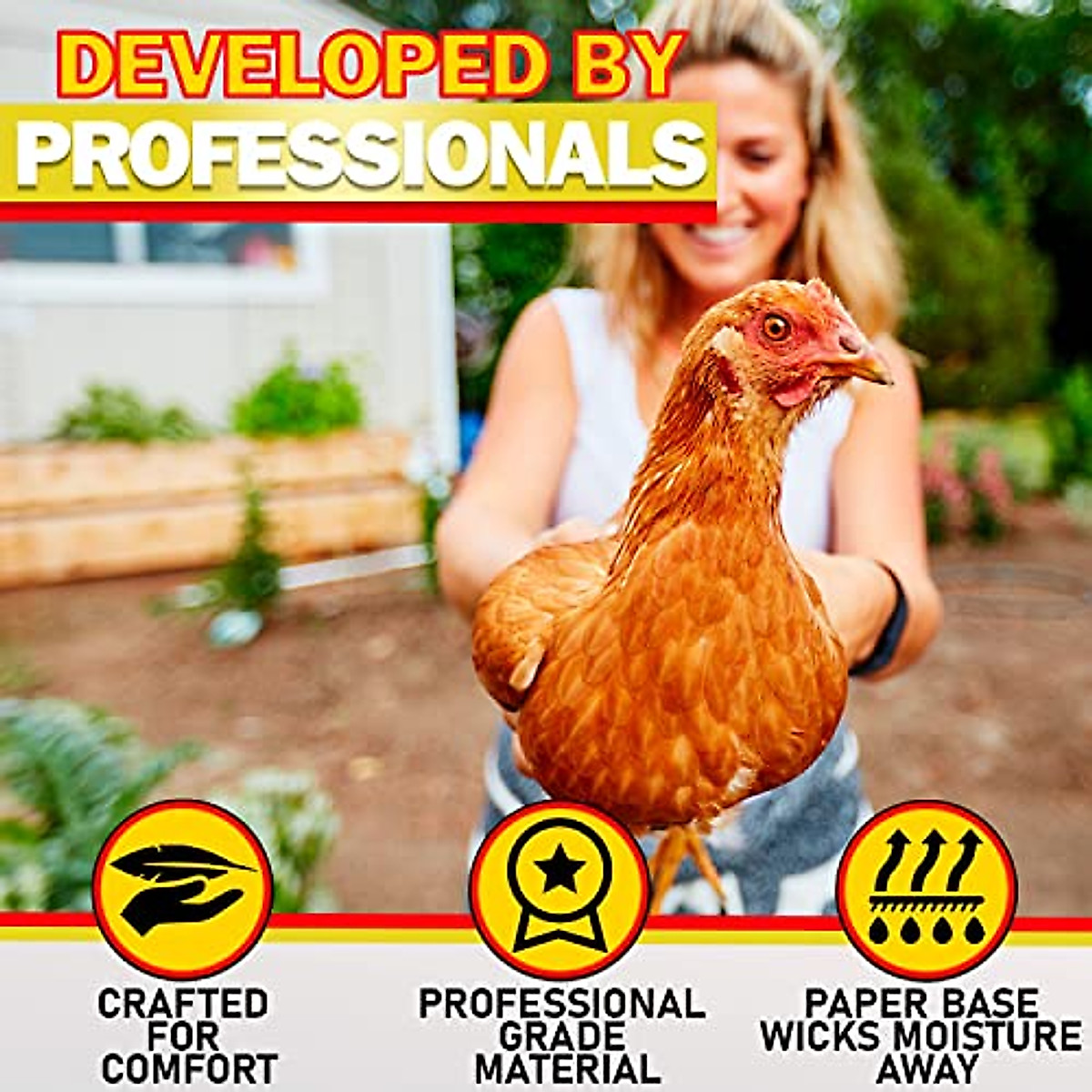 Nesting Box Pads for Chickens - Accessories for Hens, Chicken Coops and Laying Eggs - Square Liners Fit in Your Coop - Natural Fiber Material Bedding Mats