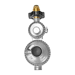 only fire Horizontal Two Stage Propane Regulator with POL Connection and 3/8" Female NPT Fitting