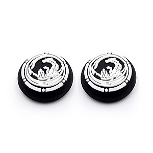 2 in 1 Analog Stick Joystick Rubber Silicone Cap Thumbstick Thumb Grip Cover Case Skin Joystick Grips for PS5 PS4 PS3 Xbox One Xbox 360 Controller (I)