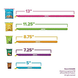 GripStic Bag Clips. 12pc Durable Food Clip Set For Kitchen Storage. Reusable Chip Bag Clips. Color Coded Bag Closure Sticks Provide Air Tight Seal. Durable Cereal Bag Clips. Chip Clips Reinvented.