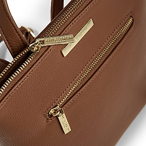 KATIE LOXTON Brooke Square Womens Mini Vegan Leather Zippered Top Handle Backpack Cognac