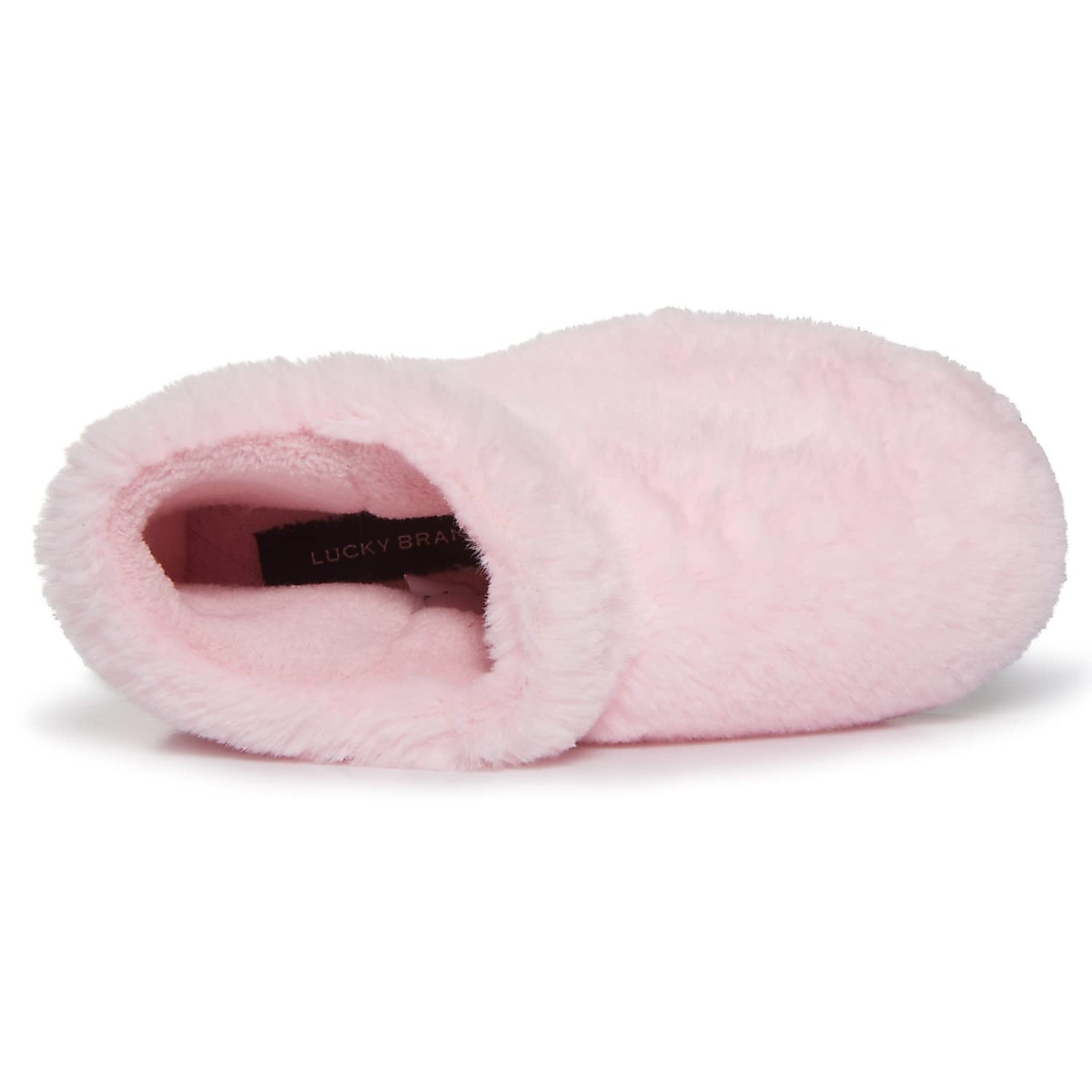 Lucky Brand Girls Plush Bootie Slippers, Fuzzy Rubber Sole Bedroom Slipper Booties, Little Kids Cozy Fluffy House Shoes Boots, Pink, Size 2-3