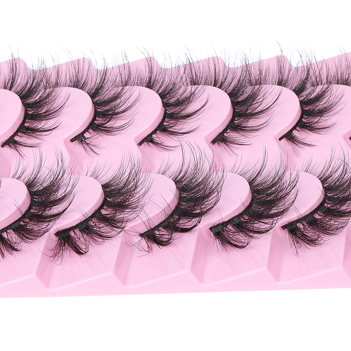 Fluffy Lashes Natural Look Cat Eye Faux Mink Lashes Wispy False Eyelashes Strip Lashes Pack by Zegaine