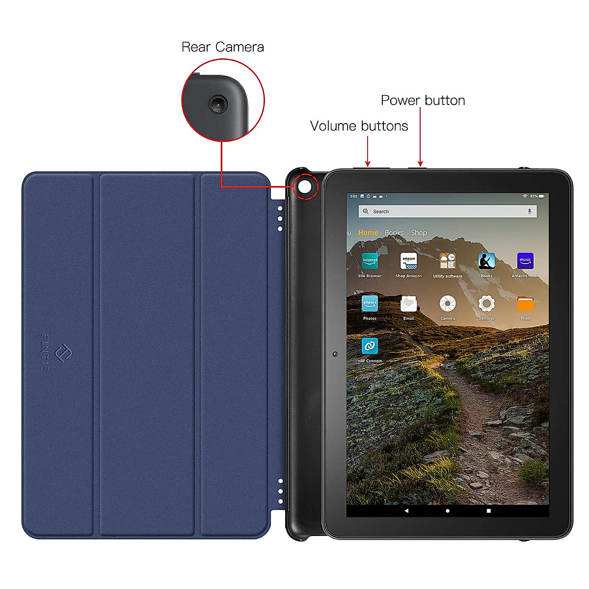 Fintie Case for Amazon Fire HD 10 and Fire HD 10 Plus Tablet (Only Compatible with 11th Generation 2021 Release) - Ultra Lightweight Slim Shell Stand Cover Auto Wake/Sleep, Starry Sky