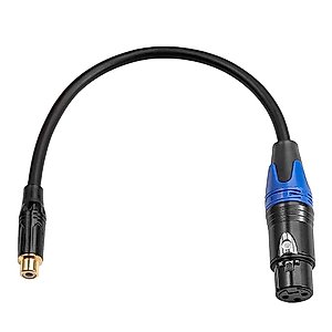 Disino Female XLR to RCA Female Cable, RCA to XLR Female Converter Gender Changer Audio Adapter Patch Cable - 1 feet