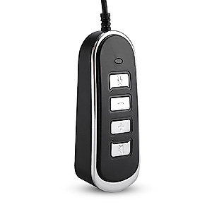 Zerone RJ9 to USB Audio Headphone Adapter with Control Box and Crystal Head Earphone