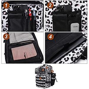 LHI Tactical Military Backpack for Men and Women 25L Army Assault Pack Bag Large Rucksack with Molle System - Leopard