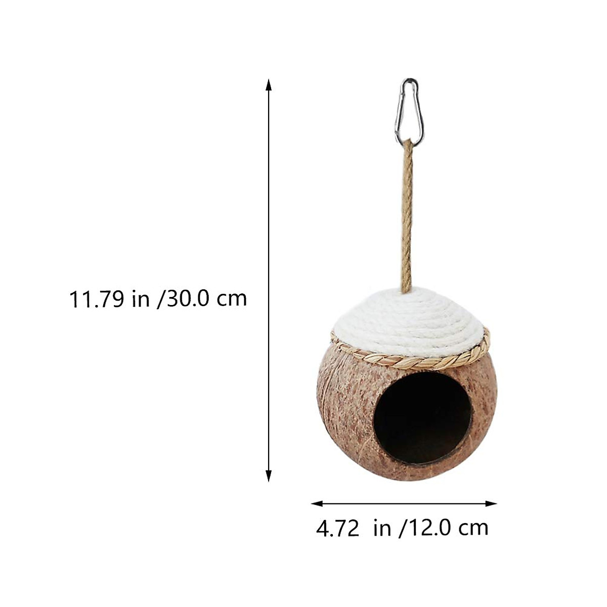 POPETPOP 1pc Coconut Bird Breeding Nest Small Pet Nest Bird House Mushroom Fish Tank Decor Parrot?House?? Small Pet Living House Coconut Shell Birds Nest Outdoor The Bird's Nest Cage Rope