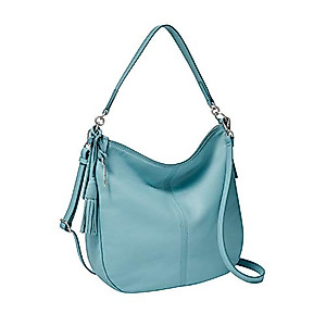 Fossil Women's Jolie Leather Hobo Purse Handbag, Turquoise