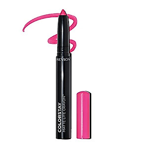 REVLON ColorStay Matte Lite Crayon Lipstick with Built-in Sharpener, Smudgeproof, Water-Resistant Non-Drying Lipcolor