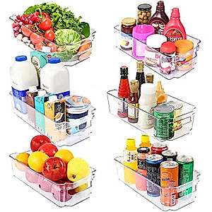 Utopia Home (Pack of 8 Pantry Organizers and Egg Trays – Pack of 6 Medium Organizers for Refrigerator, Kitchen & Storage Racks – Pack of 2 Egg Trays With Lid & Handle – Clear Plastic Holders