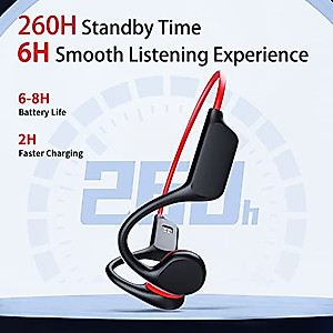 FOLEY Bone Conduction Headphones, IPX8 Waterproof Underwater Headphones for Swimming Wireless Bluetooth 5.3 Build-in 32GB Memory and Microphone MP3 Player Open Ear Headsets for Diving/Cycling/Running