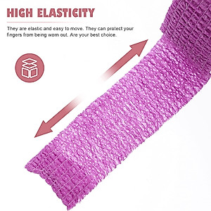 12pcs Finger Goon Tape Outdoor Tape Elastic Self Adherent Wrap Finger wrap Support Gauze Tape Self-Adhesive Tapes for Finger Wristband Finger Guard Non-Woven Fabric Student