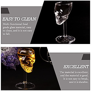 Halloween Skeleton Wine Glasses Set of 4, Funny Halloween Skull Glasses Goblets Clear Skeleton Glassware for Spooky Wine, Water or , Halloween Decorations Beverage Gifts