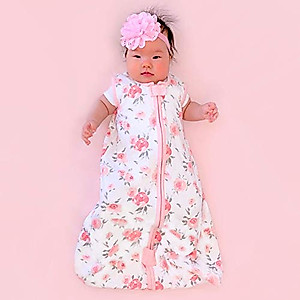 Mama Cheetah Baby Sleep Sack 0.5 TOG, Organic Cotton Baby Wearable Blanket with Two-Way Zipper, Swaddle Transition Baby Sleeping Bag for Newborn Infant Toddler Boy Girl, 6-12 Months