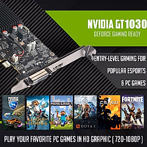 TechMagnet Gaming Desktop PC, Intel i5 6th Gen, Galaxy, 16GB RAM, 240GB SSD, MTG New 27 Inch 165HZ Gaming Monitor, RGB Keyboard Mouse, GT 1030, Speaker, Webcam, Win 10 Pro (Renewed)