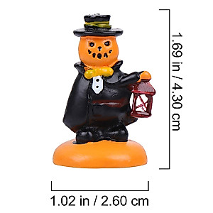 WINOMO 3Pcs Halloween Pumpkin Figurine Decorations,Halloween Pumpkin & Ghost Statue for Halloween Christmas Birthday Decor
