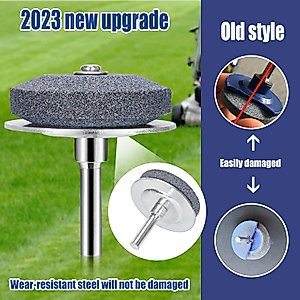 cenoz Lawn Mower Blade Sharpener with Steel Backing 5 Pack, 【New】 Lawnmower Dull Blade Sharpener, Universal Multi-Sharp Rotary Lawn Mower Blade Sharpener, and Free Balancer for Any Power Hand Drill
