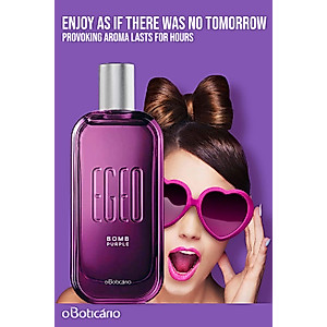 EgeoBomb Purple Eau de Toilette by O Boticario | Womens Long Lasting Perfume | Warm & Sweet Perfumes for Women (3 fl. oz.)