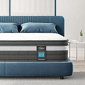 TeQsli Full Mattress, 12 Inch Gel Memory Foam Hybrid Mattress in a Box, Medium Firm Pocket Innerspring Mattress for Pressure Relief & Cooling Sleep, CertiPUR-US Certified, 10-Year Support (TSA30F-US)