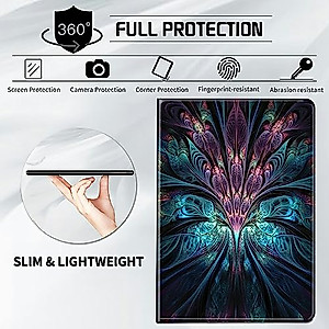CGFGHHUY for Kindle Fire 7 Tablet Case 2019/2017 Release 9th/7th Generation 7 inch Lightweight Protective PU Leather Smart Stand Cover with Auto Wake Sleep - Peacocks Feathers