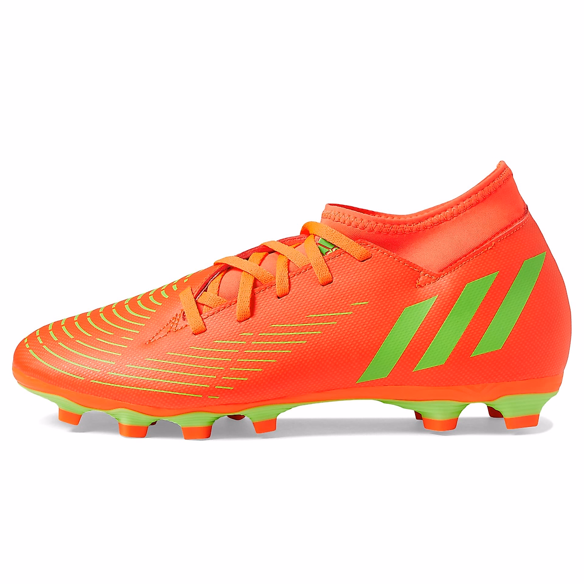 adidas Unisex Edge.4 Predator Flexible Ground Soccer Shoe, Solar Red/Solar Green/Black (Sock), 10 US Men