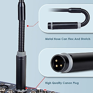 Depusheng DJ Mic 16" Professional Dynamic Gooseneck Microphone with XLR