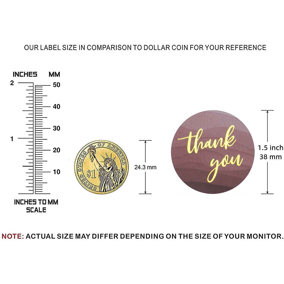 6 Colors Watercolor Thank You Stickers, 1.5 inch Waterproof Thank You Sticker Labels Roll, 500 Gold Stamping Thank You Stickers Small Business, Adhensive Labels for Small Business Packaging Supplies