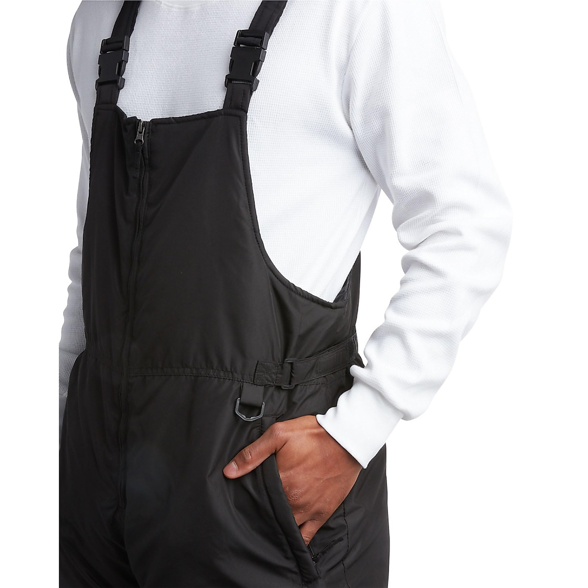 Cherokee Men's Snow Bib - Insulated Waterproof Snow Pants Ski/Snowboard Overalls (M-2XL), Size Large, Black