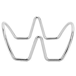 Cyrank Taco Holder Stand, Stainless Steel Taco Holders for the Individual Serving Taco Shell Holder Stand Taco Tray Plates(M)