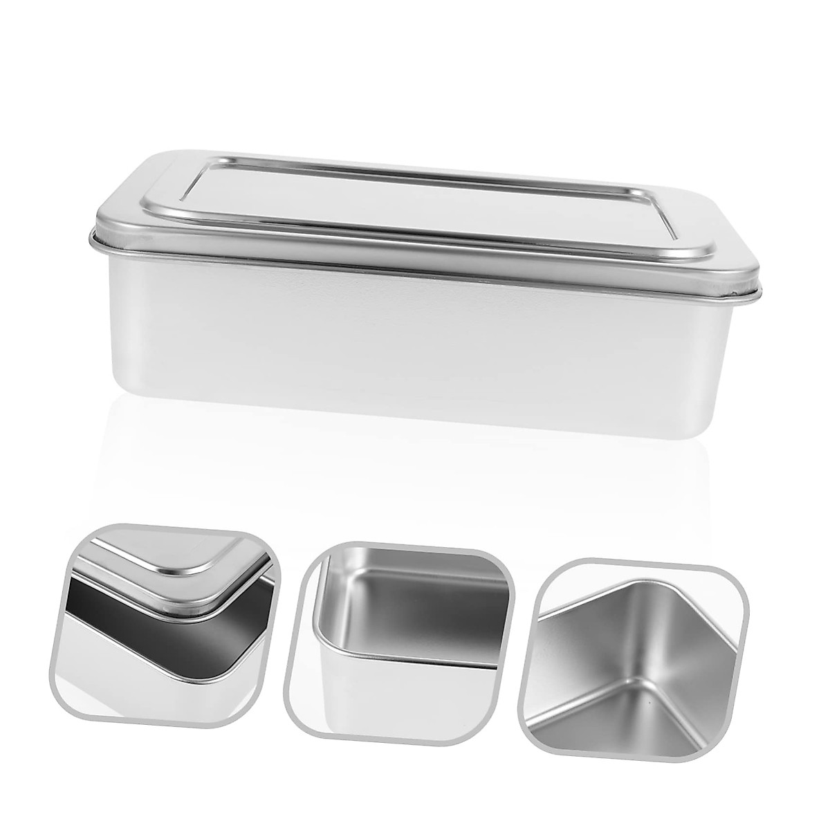 GOOHOCHY Stainless Steel Cake Baking Box with Lid Versatile Bread Baking Pan for Cakes and Bread and Easy to Clean Bakeware