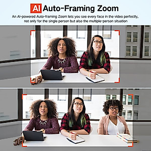 Gsou 4K Webcam with Noise Canceling Mic, AI Tracking Webcam 4K, 4k web cam wide angle 120°, Sony 4K Sensor, with Privacy Cover, and Dual Mics, 4k Webcam for PC/Streaming/Laptop/Conference/Zoom Meeting