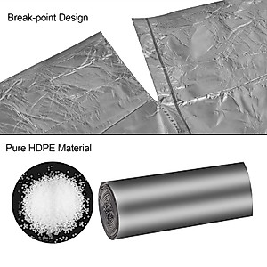 Small Trash Bag, 2 to 2.6 Gallon / 10 Liter Dark Gray Garbage Bags, 100 Count