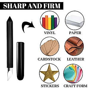 10Pcs Fine Point Cutting Blades Compatible with Air 2/Explore Air 3, Replacement Cutting Blades for Cricut Maker, Maker 3 All Cutting Machines (Gold, Black)